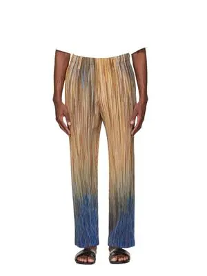 Issey Miyake Homme Plissé Pleated Print Pants - Multicolor