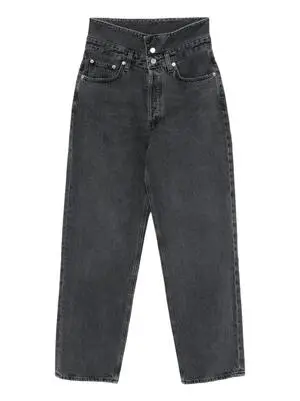 AGOLDE High-waisted Straight Leg Jeans - Black