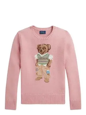 Polo Ralph Lauren Bear Embroidered Sweater - Pink