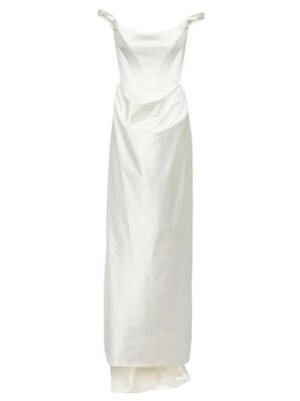 VIVIENNE WESTWOOD Camille Satin Draped Bridal Gown - No