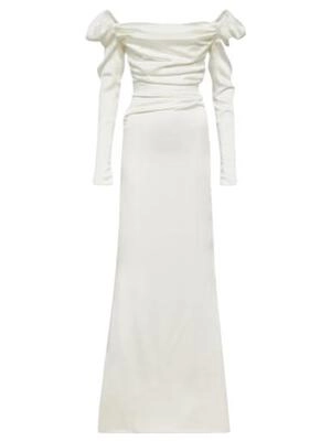 VIVIENNE WESTWOOD Starry-print Crepe Satin Bridal Gown - White
