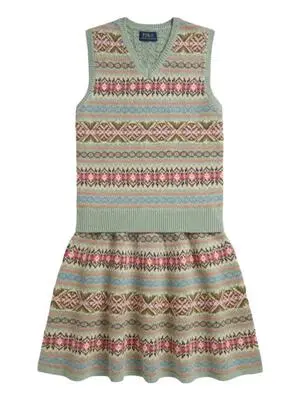 Ralph Lauren Pointelle-knit Skirt Set - Multicolor