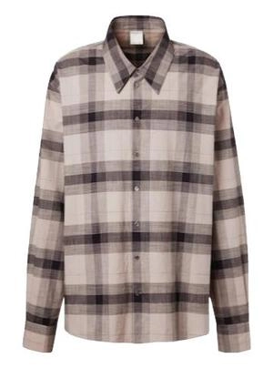 Calvin Klein Tyson Checked Cotton Shirt - Nude