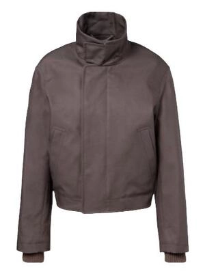Victoria Beckham Cotton Zip-up Jacket With High Collar - Black