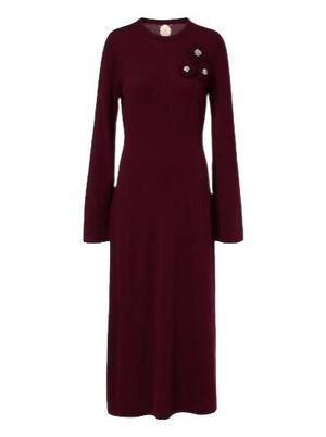 Jardin Des Orangers Embellished Wool And Cashmere Sweater Dress - Brown