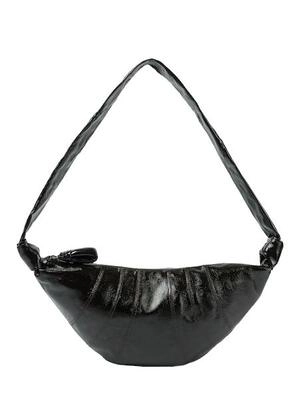 LEMAIRE Croissant Medium Coated Canvas Shoulder Bag - Black