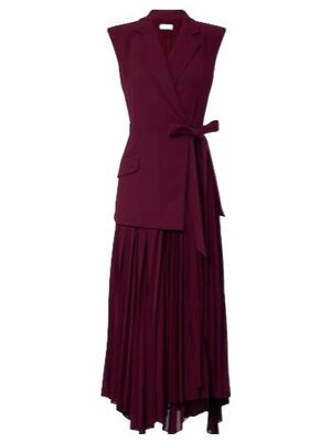Simkhai Helena Crepe Midi Dress - Brown