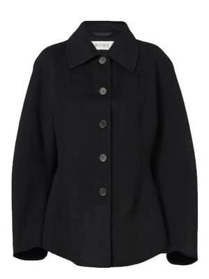 RÓHE Logo Coat - Black