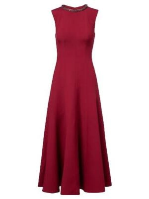 Roland Mouret Embellished Wool And Silk Midi Dress - Red