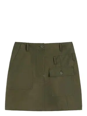 Max Mara Water-repellent Canvas Mini Skirt - Khaki