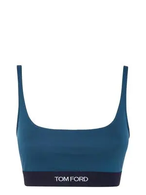 TOM FORD Logo Letter Sports Bra - Blue