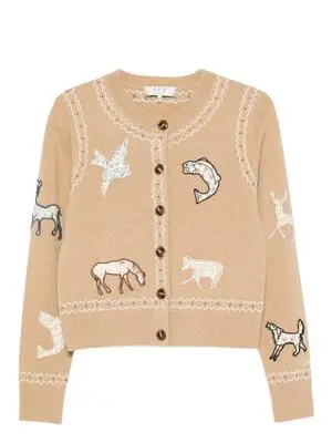 SEA Sea - Winslow Animal-Patch Cardigan