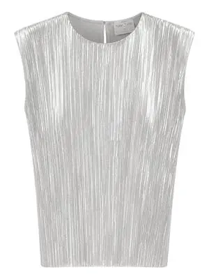FORTE_FORTE Pleated Knitted Cover-up - Gray