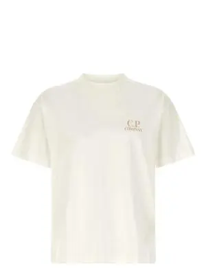 C.P. COMPANY Logo Crew Neck T-shirt - White