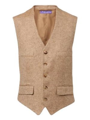 Ralph Lauren Holland Linen Tweed Vest - Nude