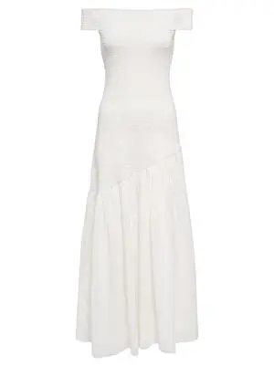 Gabriela Hearst Veloso Linen And Silk Maxi Dress - White
