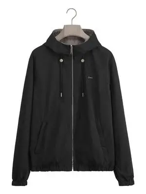 Dior Reversible Oblique Motif Zip-up Jacket - Black