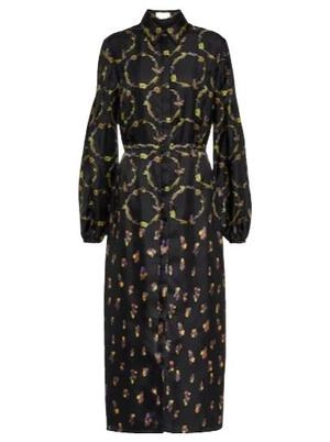 Gabriela Hearst Printed Silk Twill Maxi Dress - Black