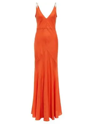Gabriela Hearst Cashmere Silk Blend Maxi Dress - Red