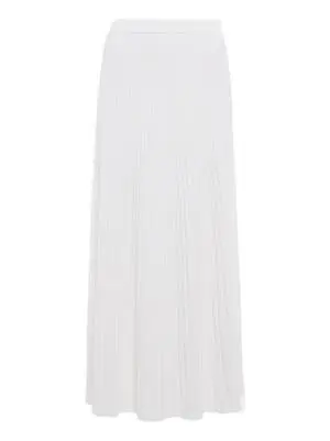 Gabriela Hearst Knitted Midi Skirt - White