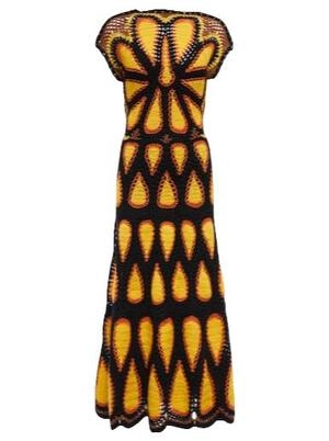 GABRIELA HEARST Gabriela Hearst Aidy Crocheted Cashmere Midi Dress