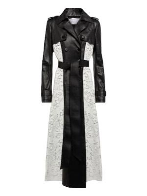Gabriela Hearst Leather Trench Coat - Black