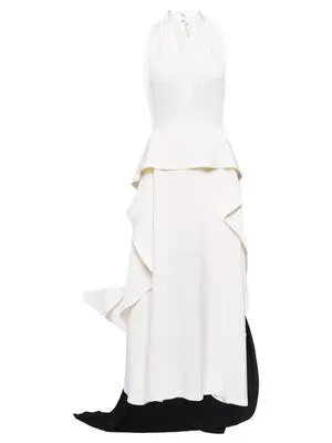 Victoria Beckham Cut-out Halterneck Gown - White