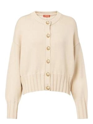 Altuzarra Cotton And Silk-blend Cardigan - Nude