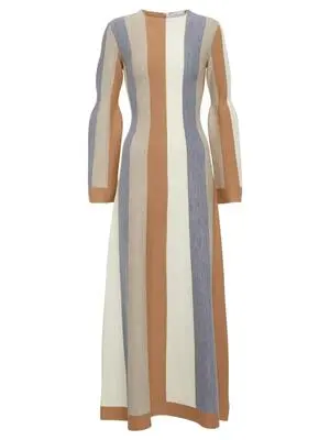 GABRIELA HEARST Gabriela Hearst Quinlan Wool And Cashmere Blend Maxi Dress With Vertical Stripes