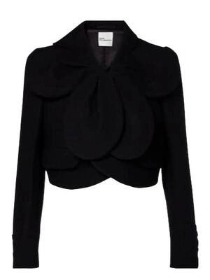 Comme Des Garçons Cropped Wool Jacket - Black