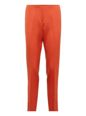 Gabriela Hearst Feather-embellished Sequined Straight-leg Trousers - Red