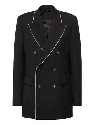 WALES BONNER Rise Double-breasted Wool Blazer - Black