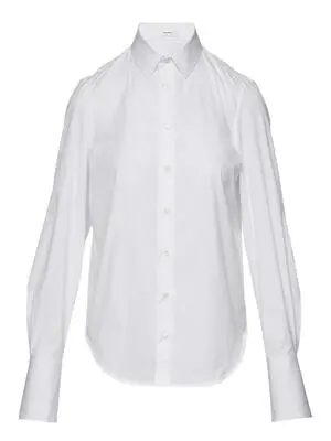 Wardrobe.NYC Classic Shirt With Pleats - White