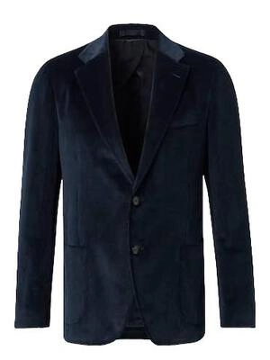 LARDINI Cotton Corduroy Blazer - Black