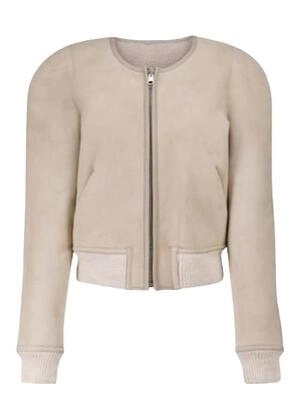 Isabel Marant Étoile Boden Reversible Shearling Bomber Jacket - Beige