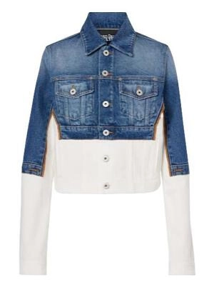 JEAN PAUL GAULTIER Patchwork Denim Jacket - Blue
