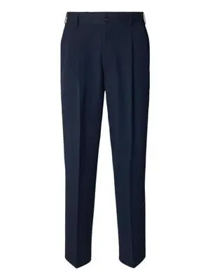 SELECTED 220 Loose Fit Trousers - Navy Blue