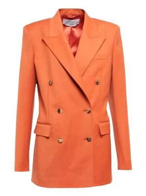 Gabriela Hearst Double-breasted Logo Blazer - Orange