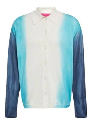 THE ELDER STATESMAN Tie-dye Knit Cardigan - Blue