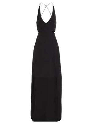 Victoria Beckham Maxi Dress With Cut-outs And Open Back - Black