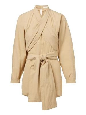 LEMAIRE Belted Long Sleeve Top - Beige