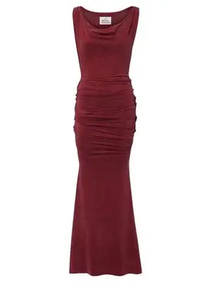 VIVIENNE WESTWOOD Draped Jersey Maxi Dress - Red