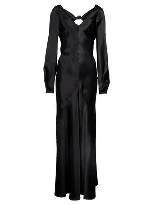 GABRIELA HEARST Gabriela Hearst Black Satin Midi Dress