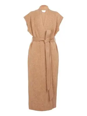 Gabriela Hearst Long Knitted Vest - Nude