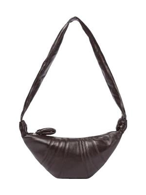 LEMAIRE Croissant Small Leather Shoulder Bag - Brown