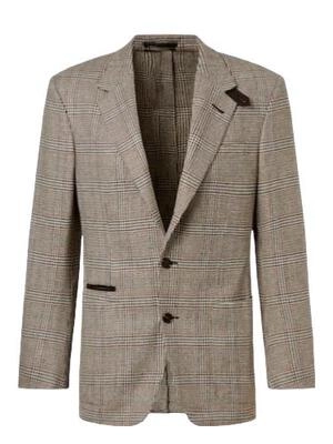 Dunhill Checked Wool And Cashmere Blazer - Gray