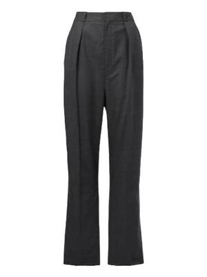 LEMAIRE Pleated Straight-leg Trousers - Grey