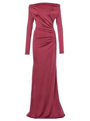Victoria Beckham Victoria Beckham Long Sleeved Evening Gown Red