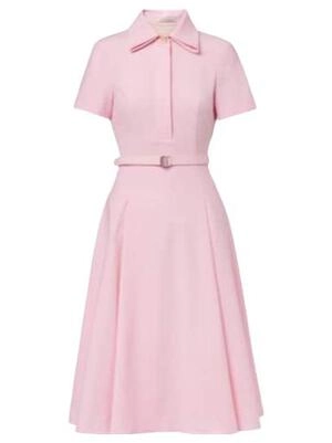 EMILIA WICKSTEAD Belted Shirt Dress - Pink
