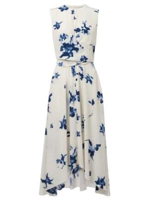 Altuzarra Penny Floral Silk Wrap Dress - White